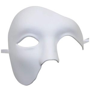 Accessories | Phantom Of The Opera Half Man Face White Mask Nwt | Poshmark